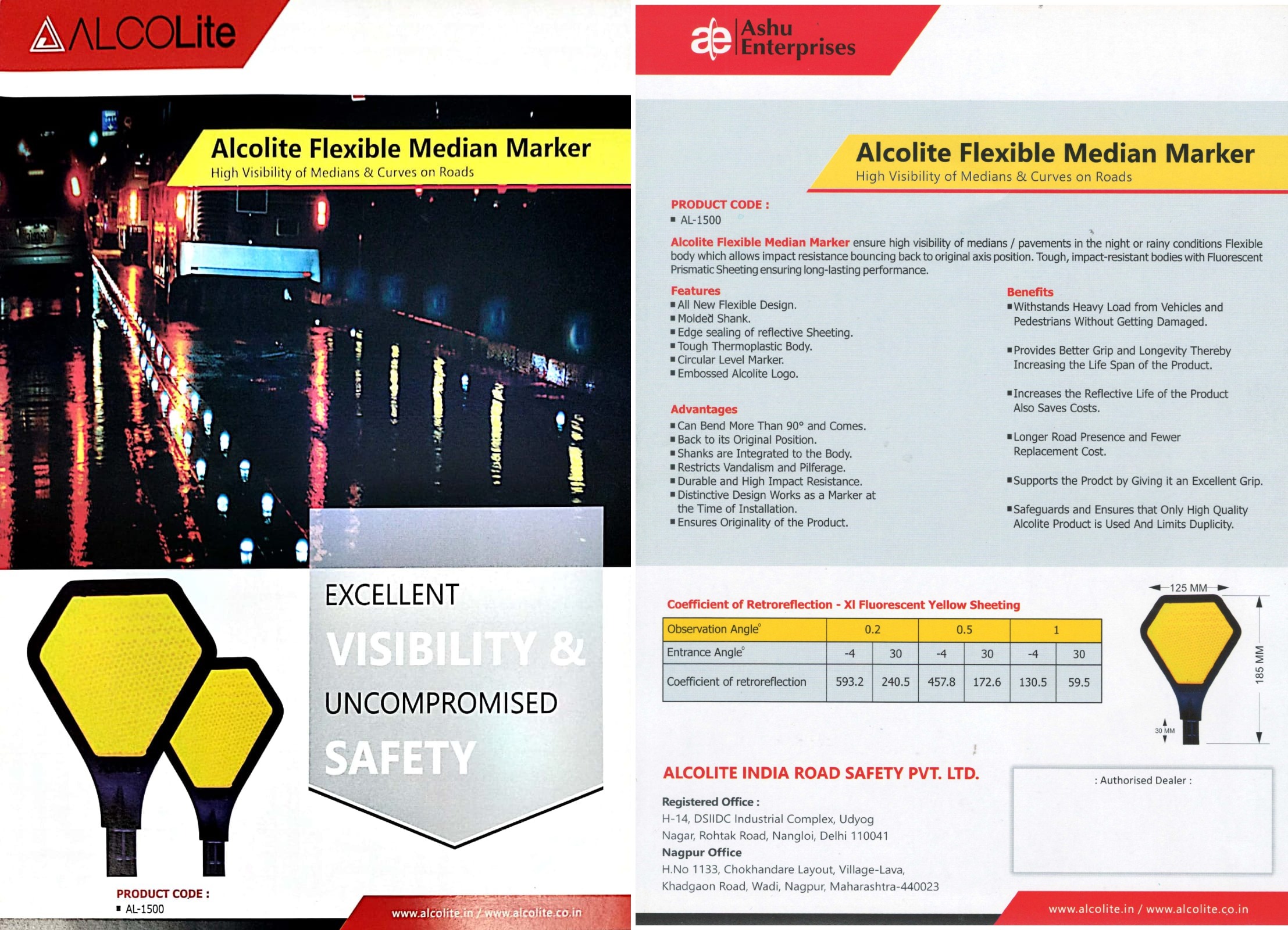 Enhance Road Safety with Flexible Median Marker by Alcolite Road Safety ...